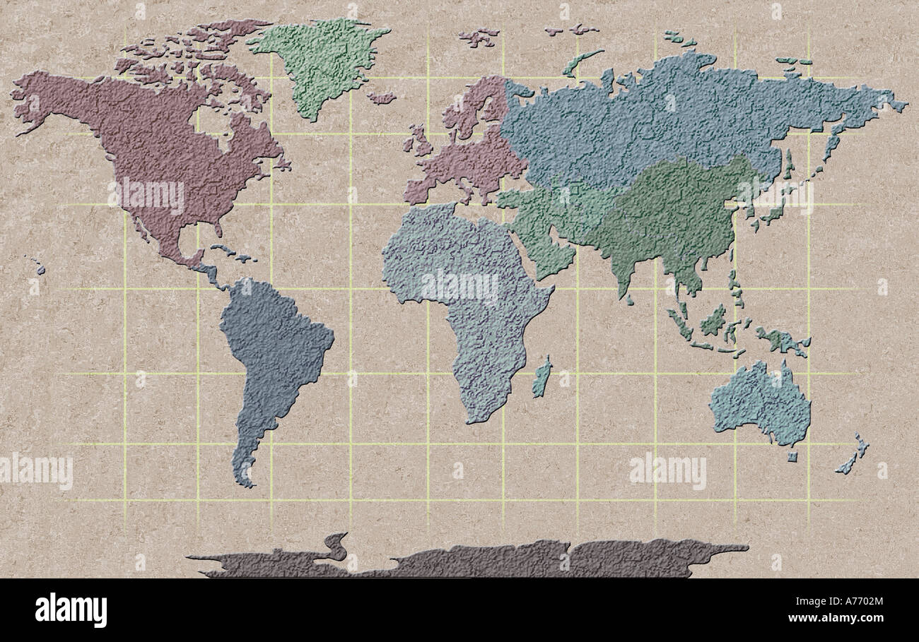 World Map Illustration Stock Photo - Alamy