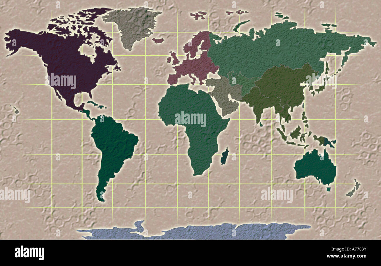 World Map Illustration Stock Photo - Alamy
