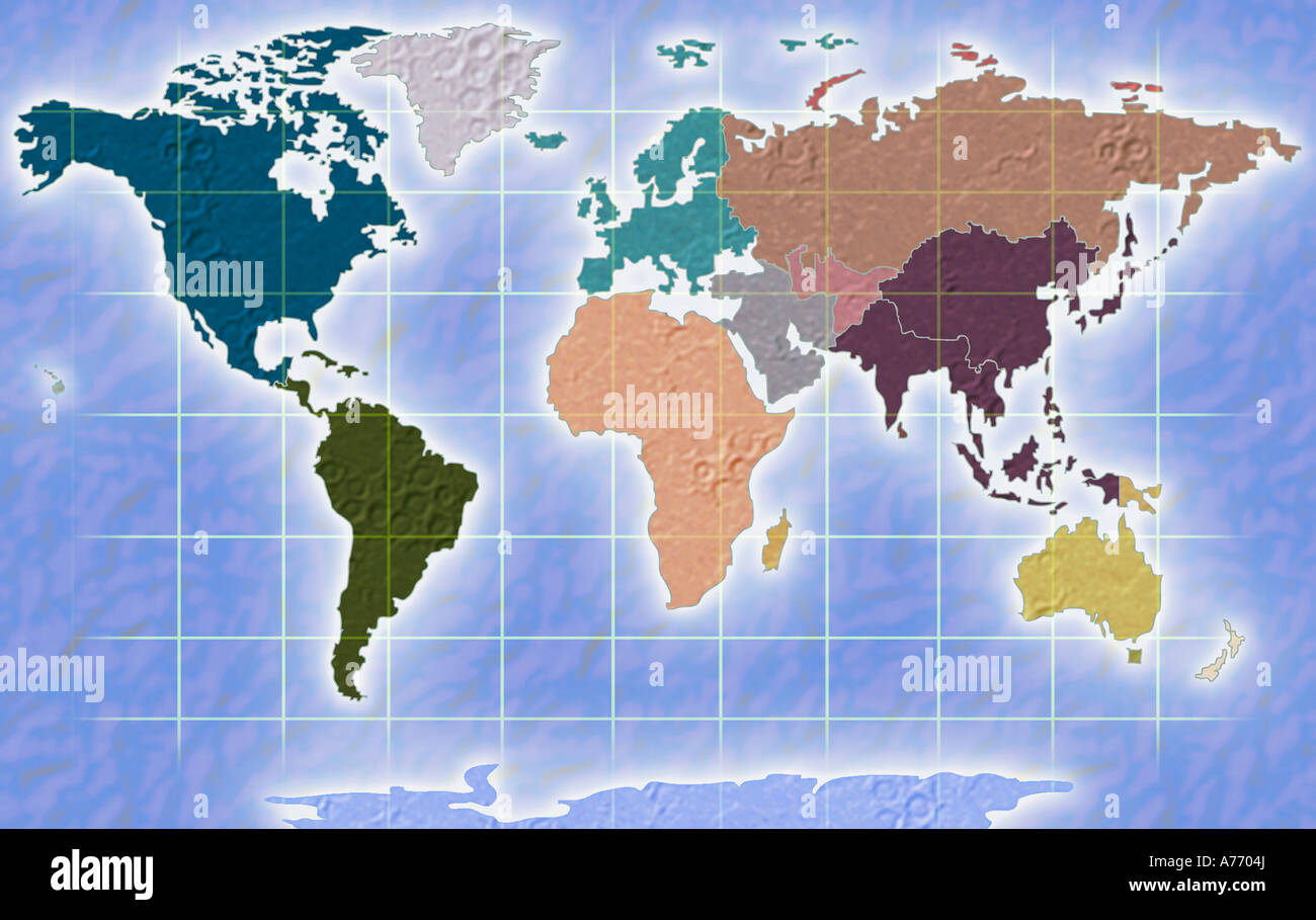 World Map Illustration Stock Photo - Alamy