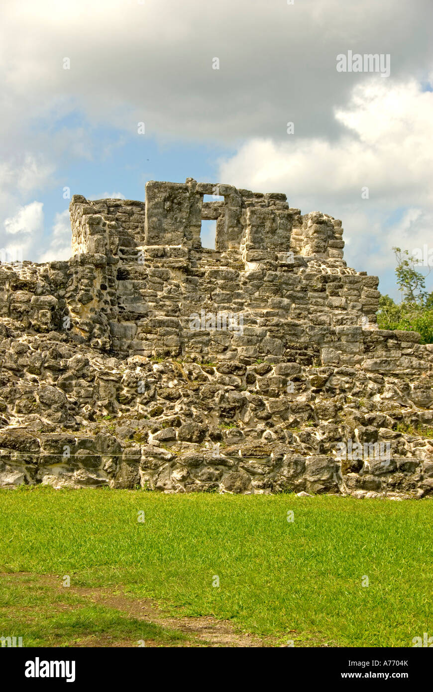 Mexico Cozumel San Gervasio Mayan ruins stone structure Stock Photo - Alamy