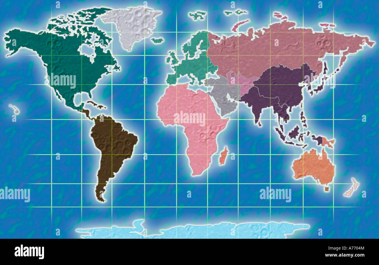 World Map Illustration Stock Photo - Alamy