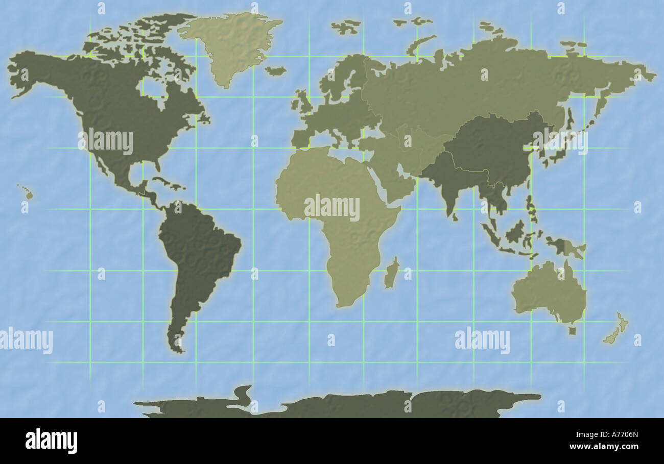 World Map Illustration Stock Photo - Alamy