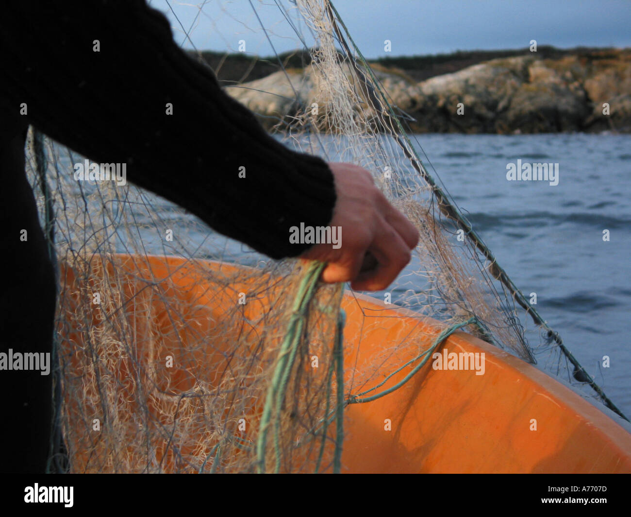 Fishing with net Stock Photo - Alamy