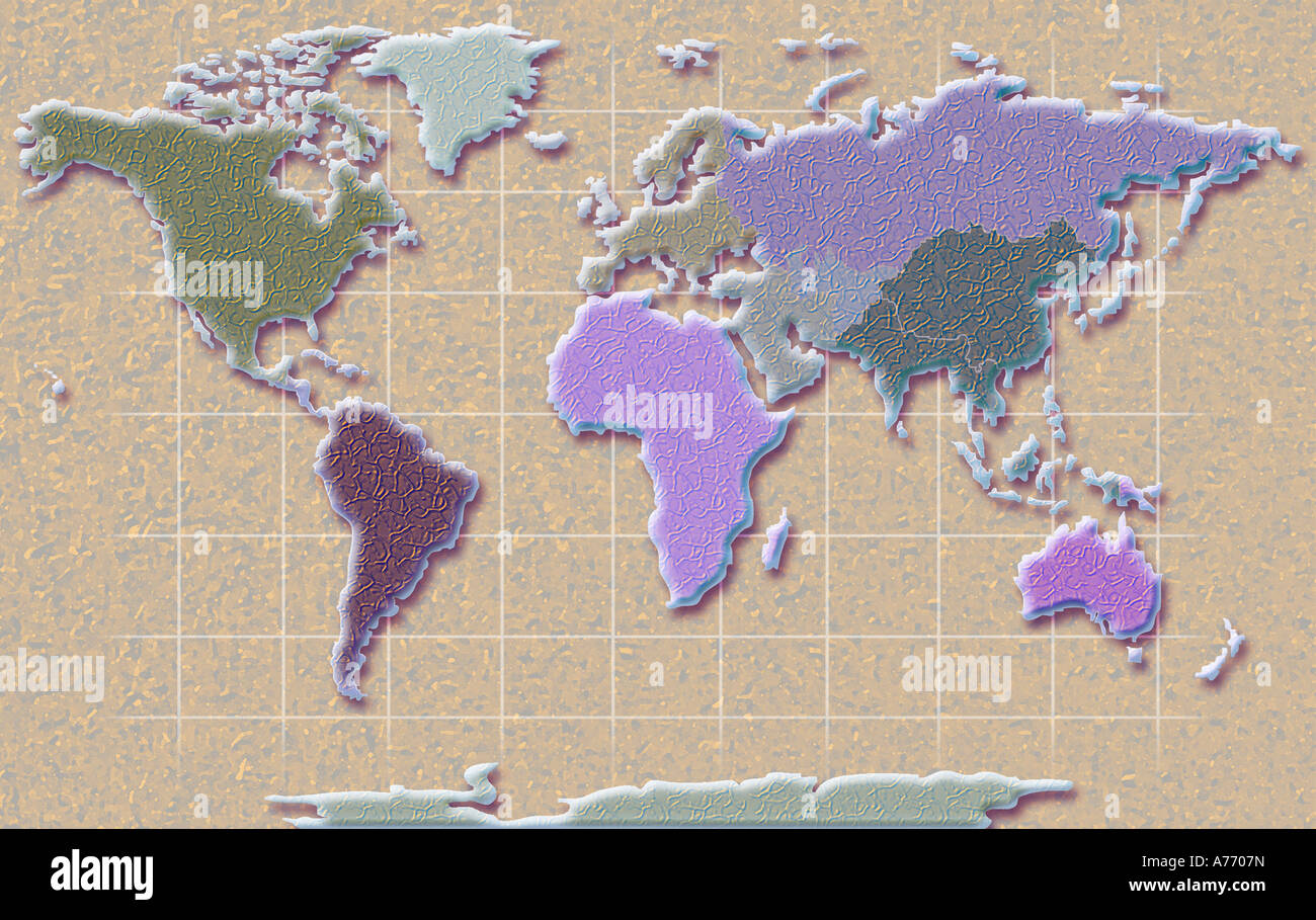 World Map Illustration Stock Photo - Alamy