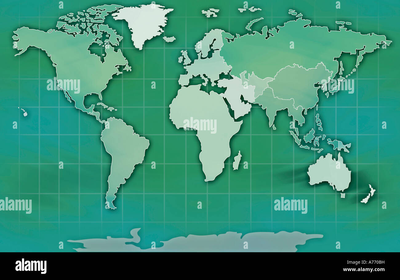 World Map Illustration Stock Photo - Alamy