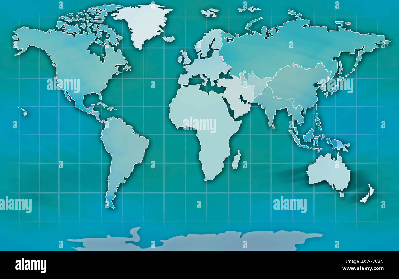 World Map Illustration Stock Photo - Alamy
