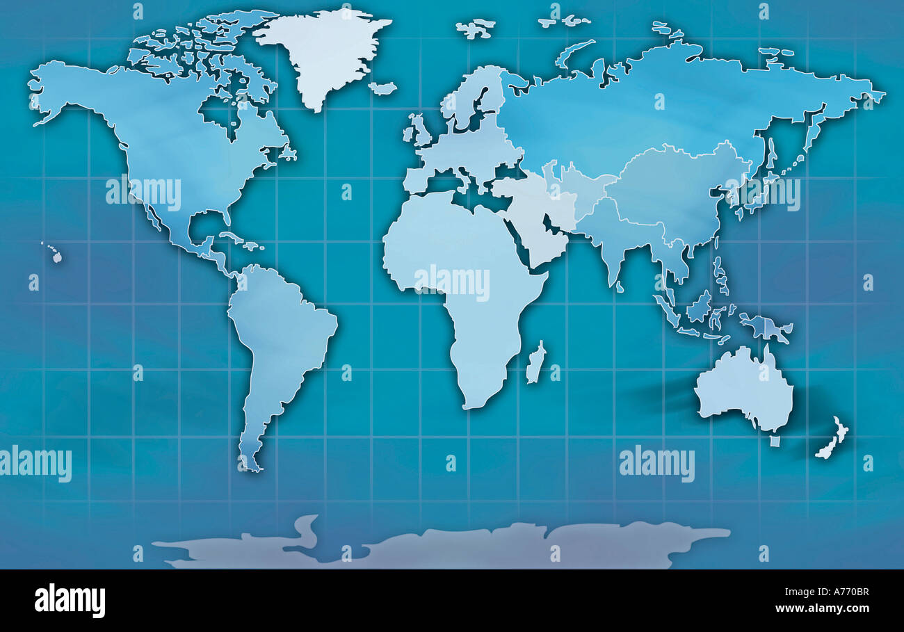 World Map Illustration Stock Photo - Alamy
