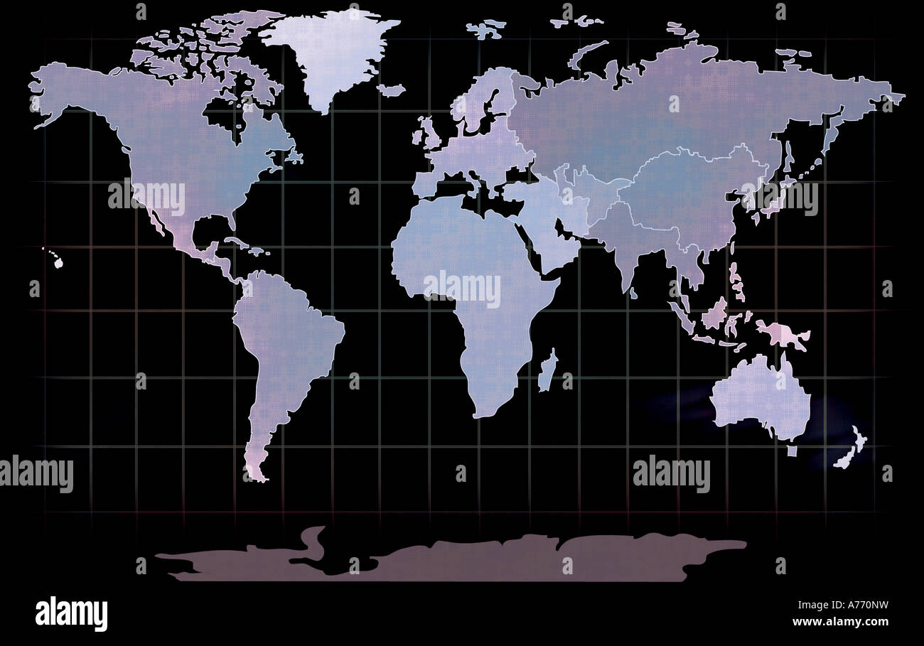 World Map Illustration Stock Photo - Alamy