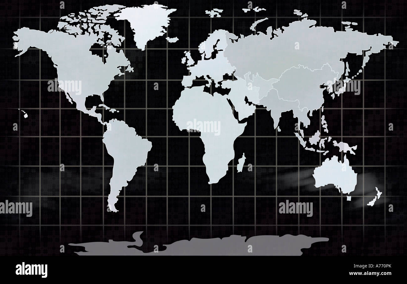 World Map Illustration Stock Photo - Alamy
