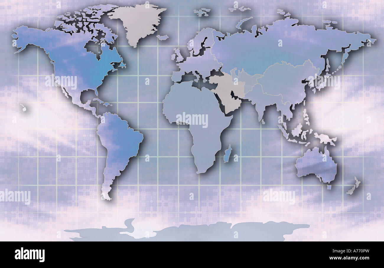 World Map Illustration Stock Photo - Alamy