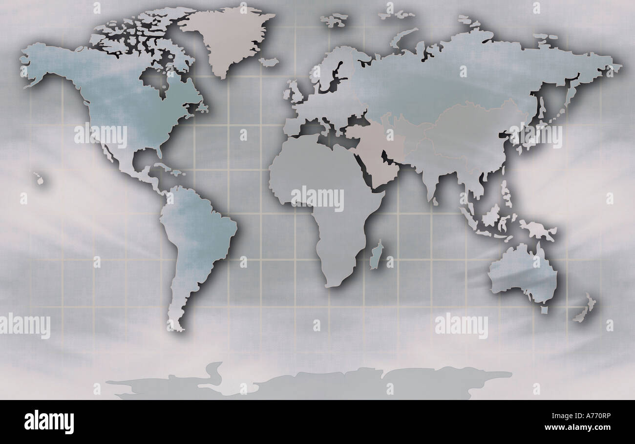 World Map Illustration Stock Photo - Alamy