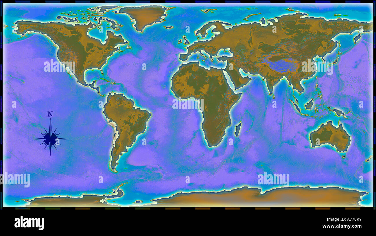 World Map Illustration Stock Photo - Alamy