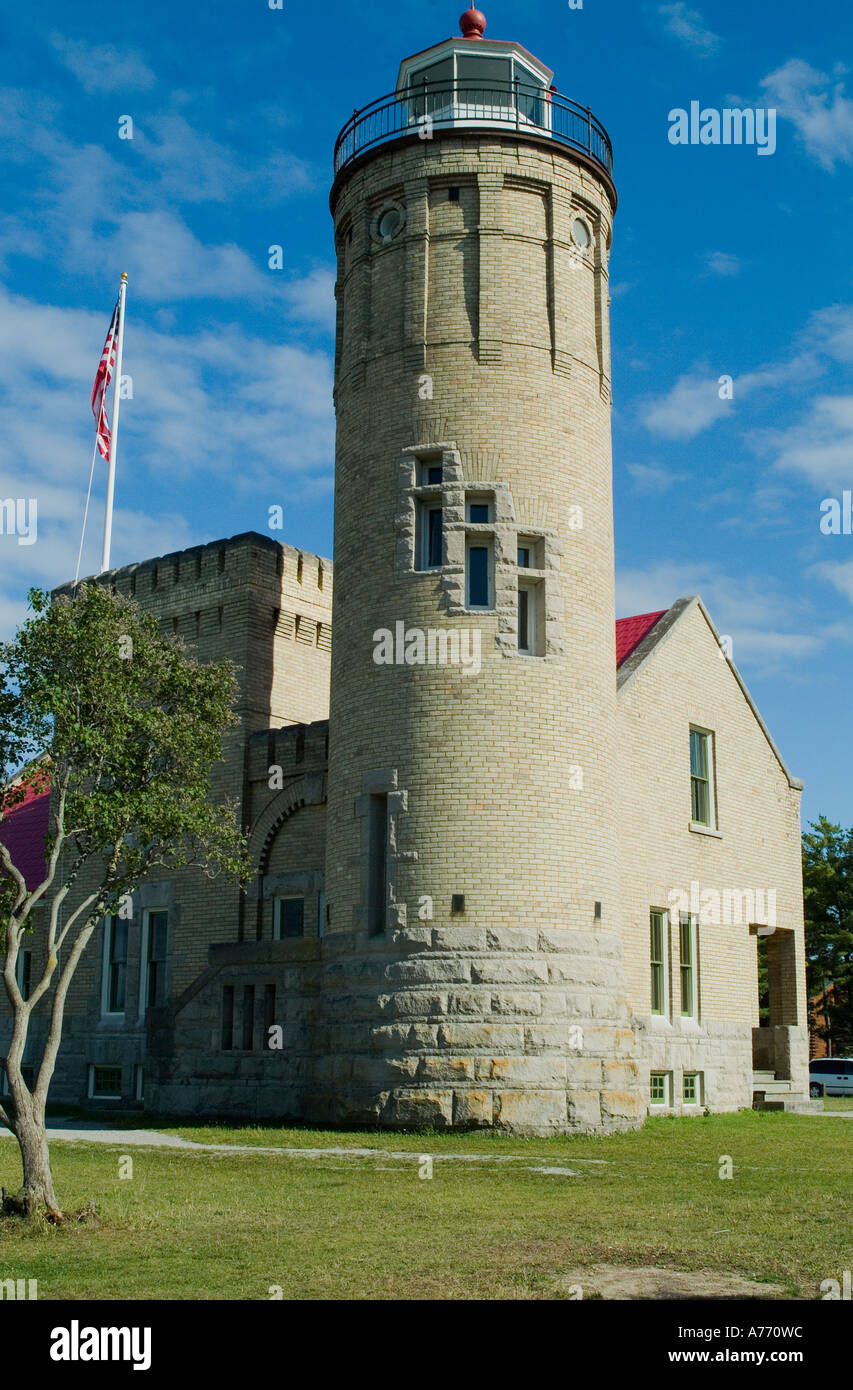 Michigan red lighthouse in hi-res stock photography and images - Alamy