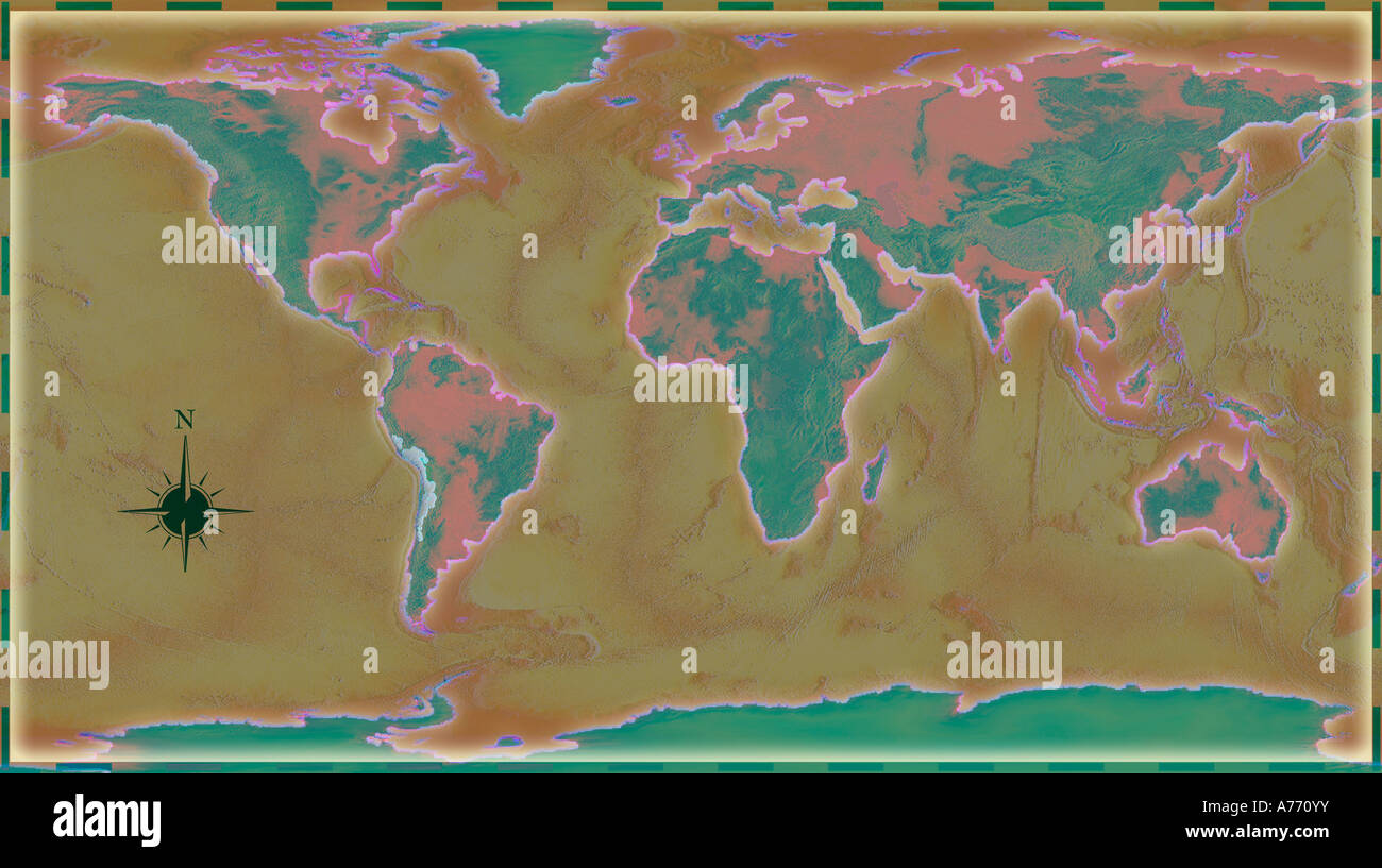 World Map Illustration Stock Photo - Alamy