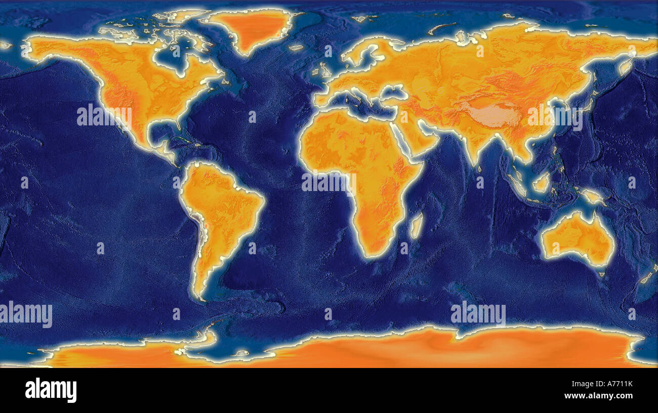 World Map Illustration Stock Photo - Alamy