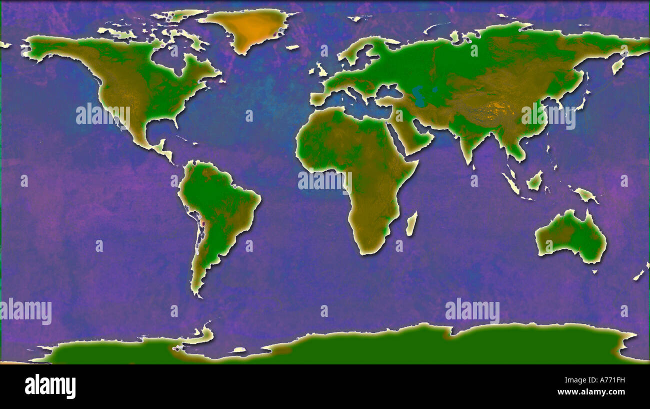 World Map Illustration Stock Photo - Alamy