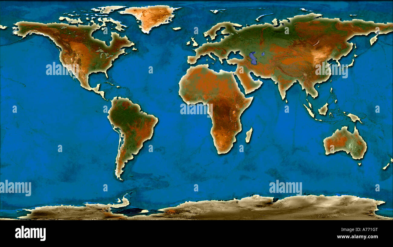 World Map Illustration Stock Photo - Alamy