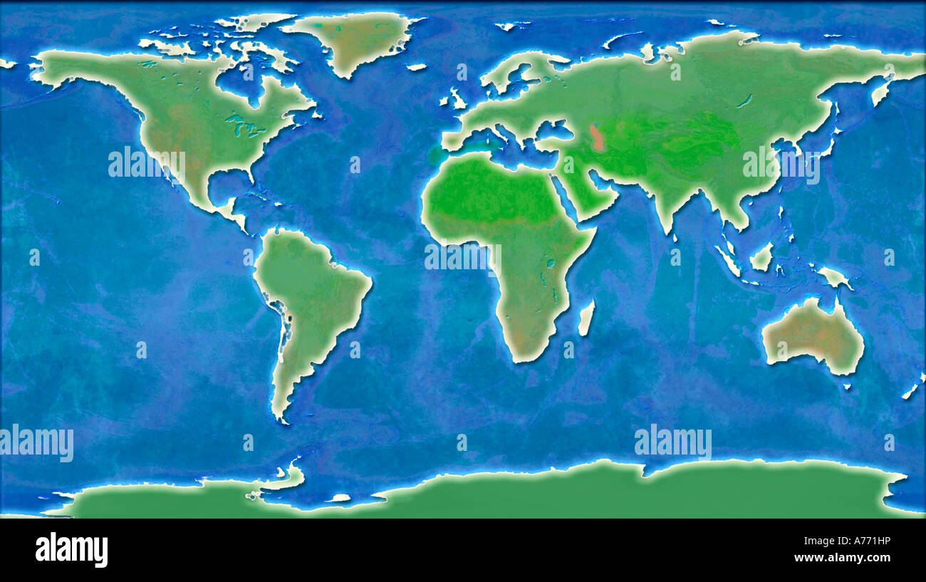 World Map Illustration Stock Photo - Alamy