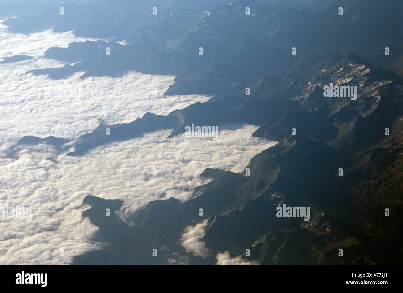 Aerial view of mountains, Spain Stock Photo - Alamy