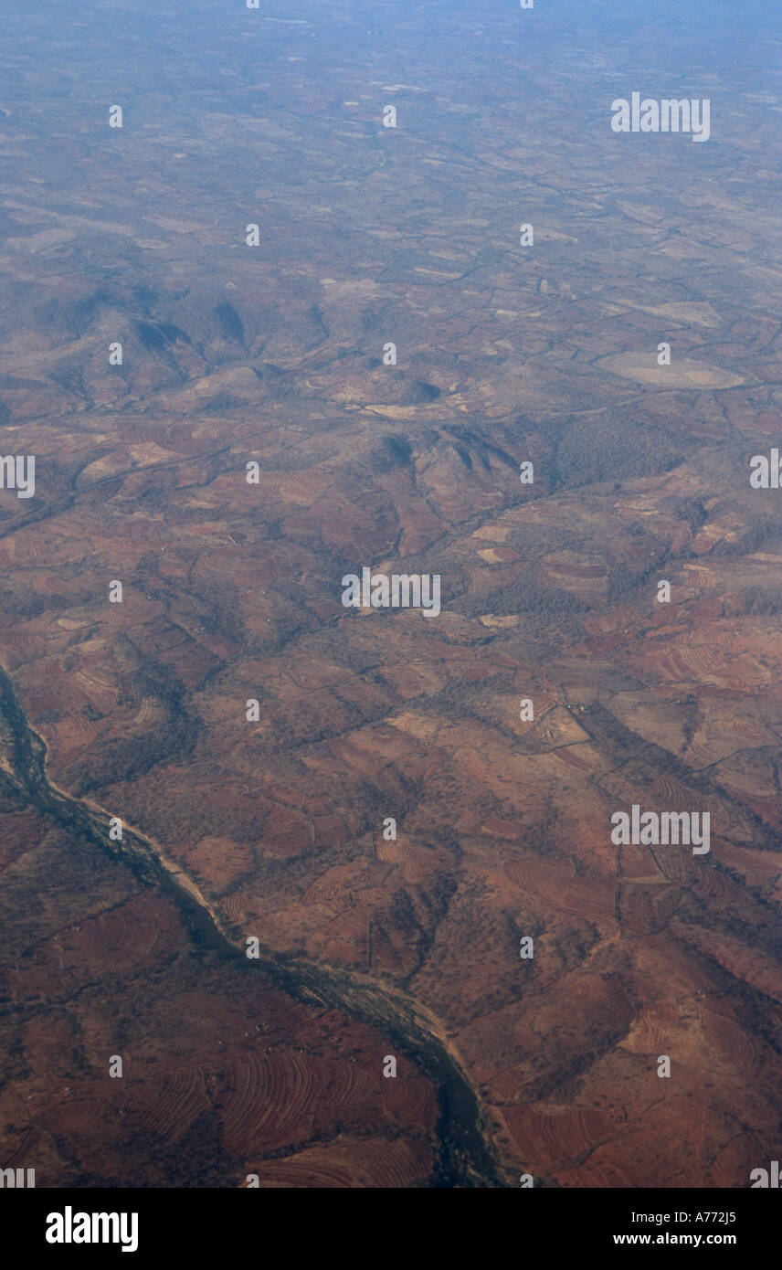 Aerial view of Kenyan landscape, Africa Stock Photo - Alamy