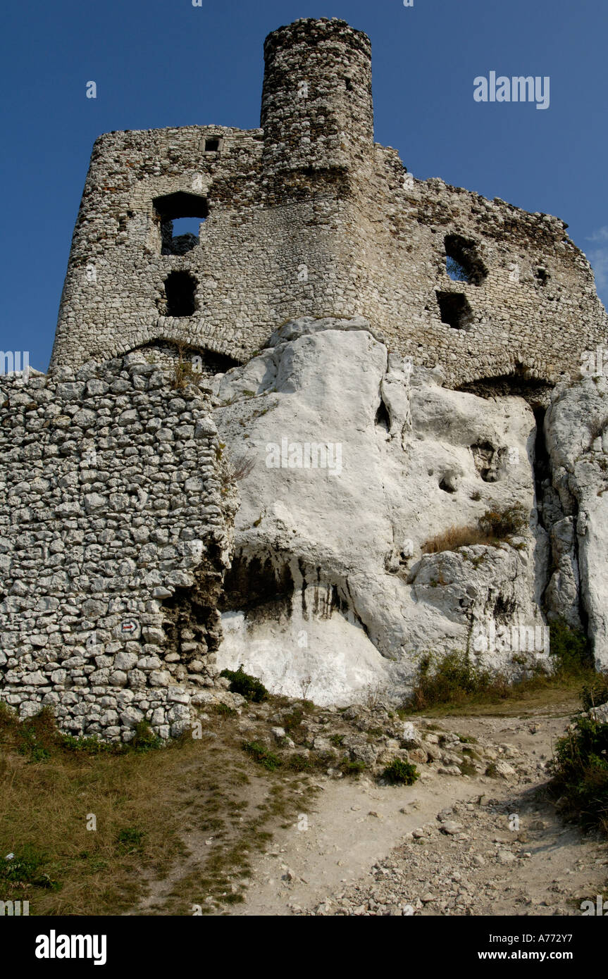 Medival Castle on the Lime Rocks Stock Photo - Alamy