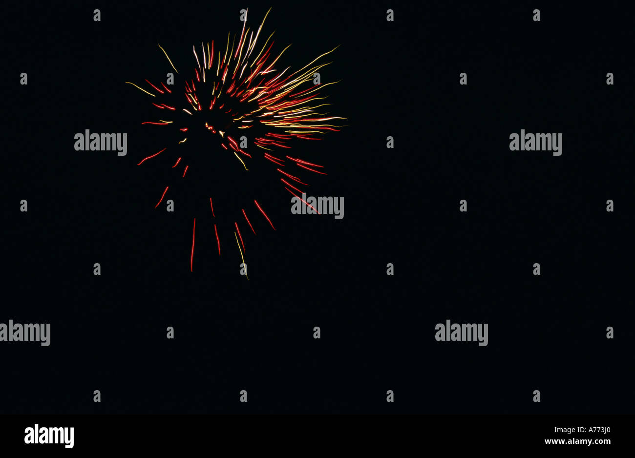 Firework light trails Stock Photo - Alamy