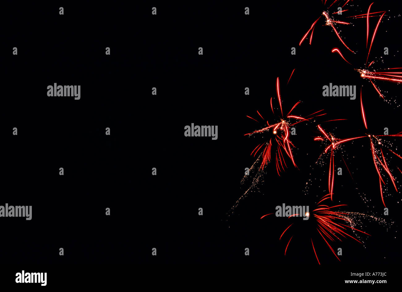 Firework light trails Stock Photo - Alamy