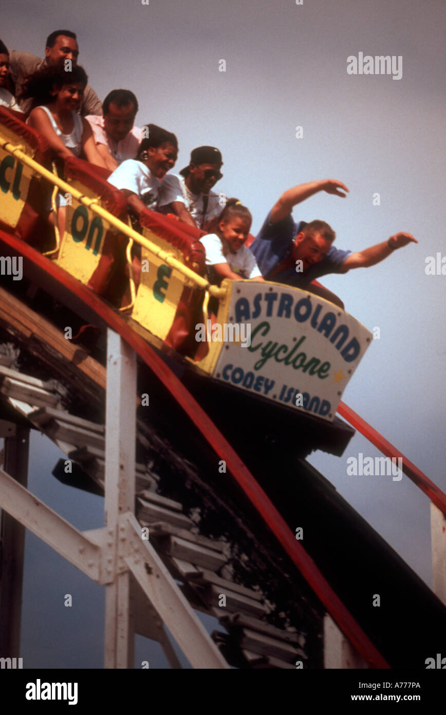 White cyclone roller coaster hi-res stock photography and images - Alamy