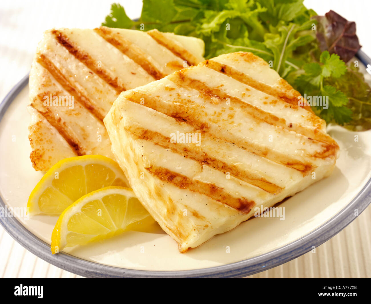 GRILLED GREEK HALLOUMI CHEESE Stock Photo - Alamy