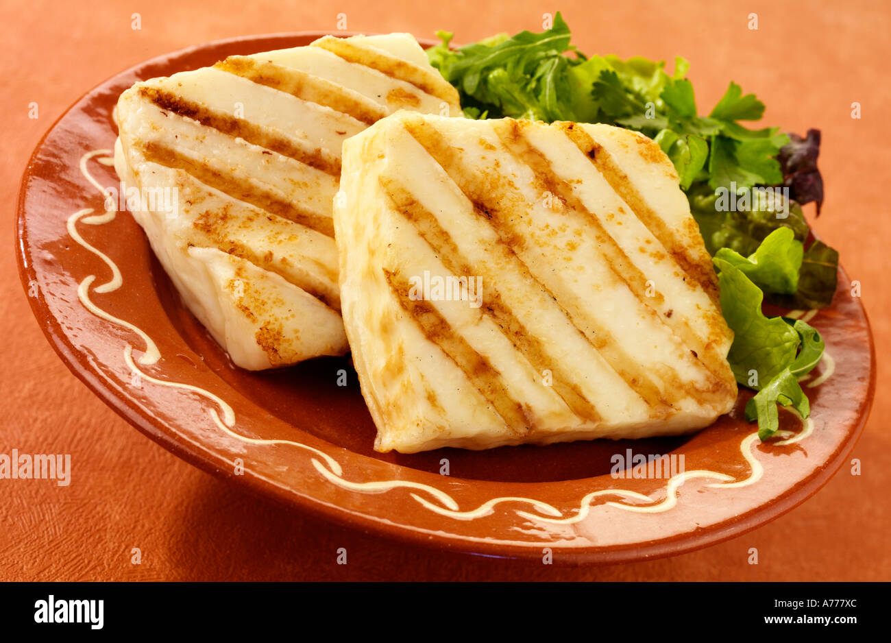 GRILLED GREEK HALLOUMI CHEESE Stock Photo - Alamy