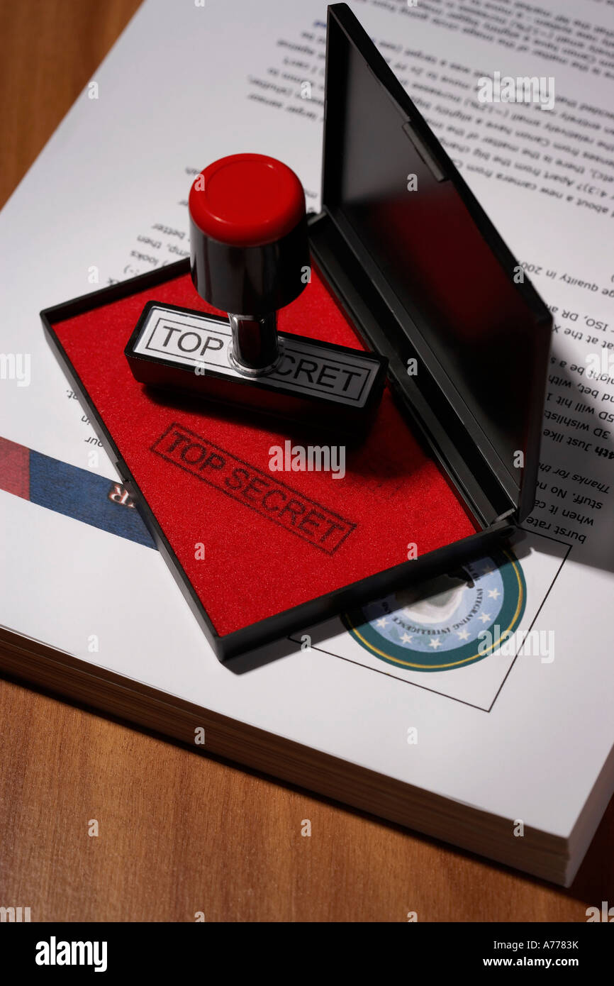 Top Secret Rubber Stamp Stock Photo - Alamy