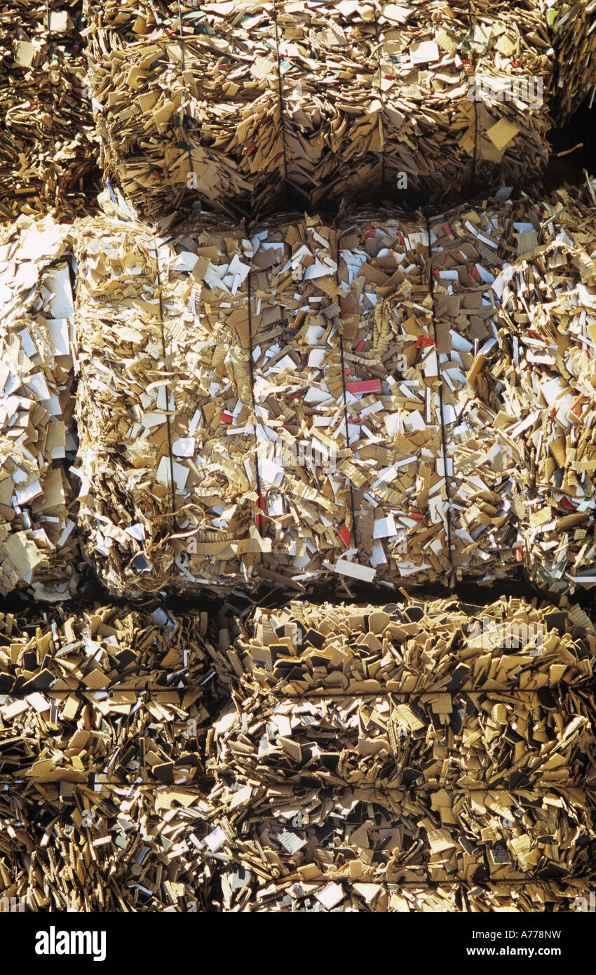 Stacks of crushed recycling Stock Photo - Alamy