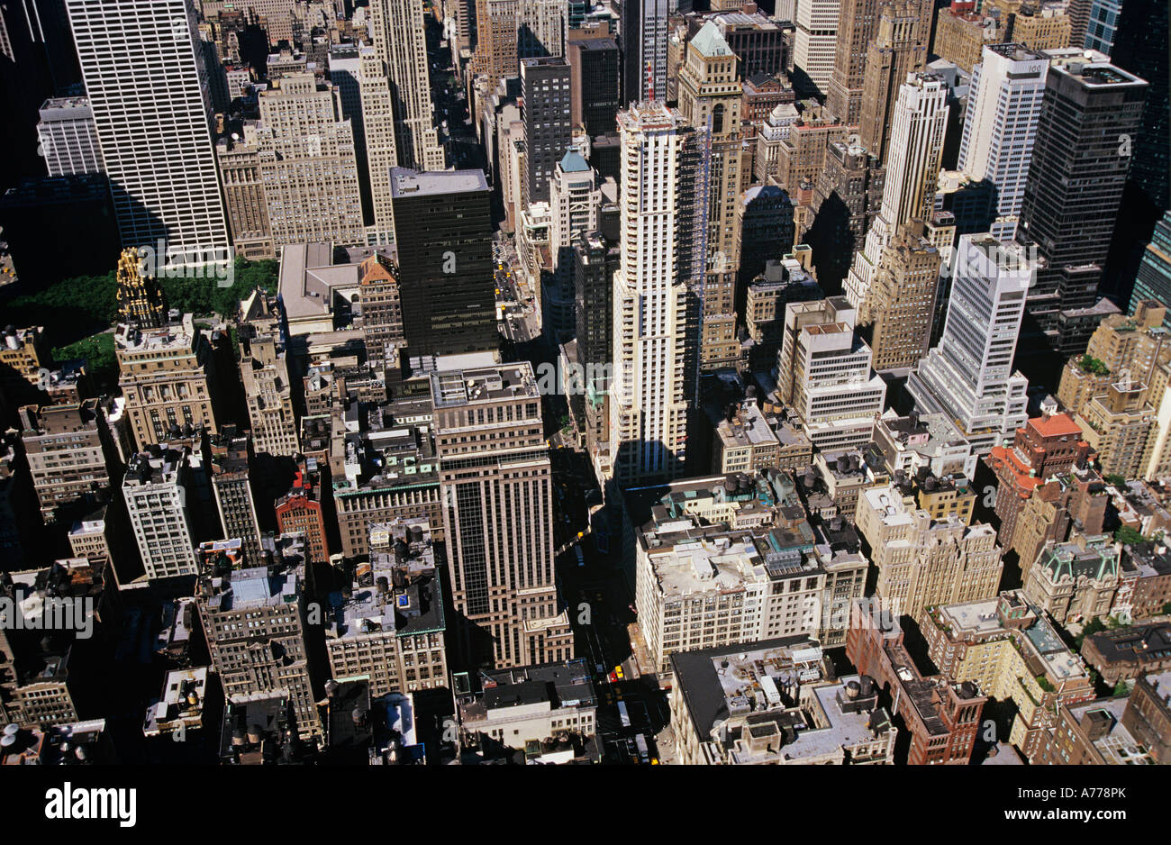 Elevated view of city with skyscrapers Stock Photo - Alamy