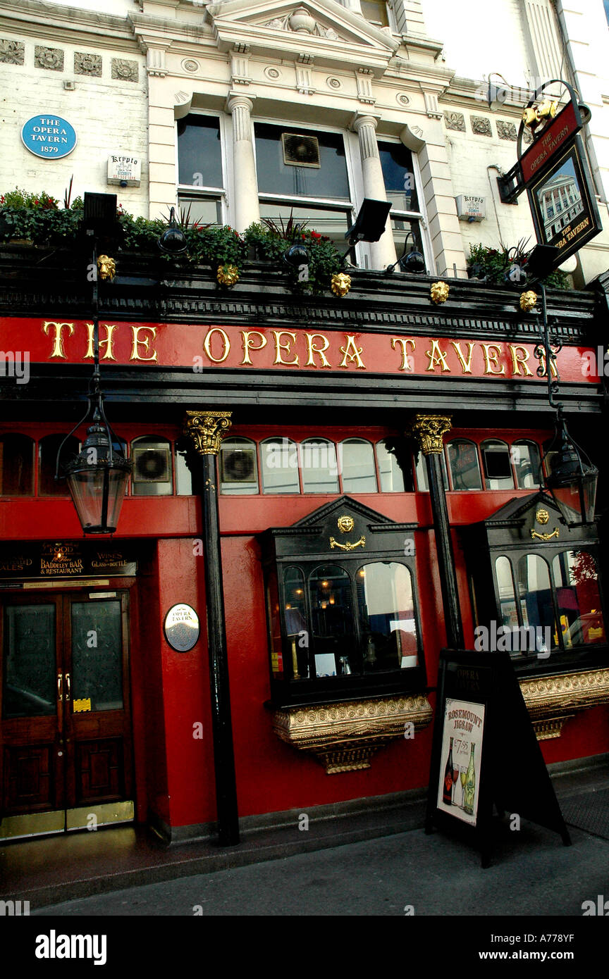 The Opera Tavern- A pub in Covent Garden London UK Stock Photo - Alamy