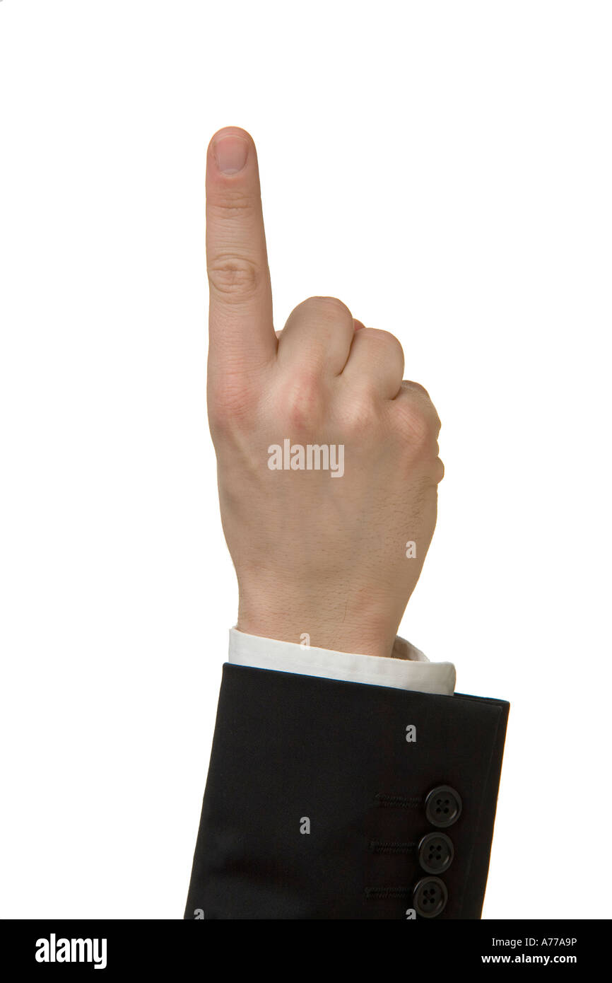 With one finger hi-res stock photography and images - Alamy