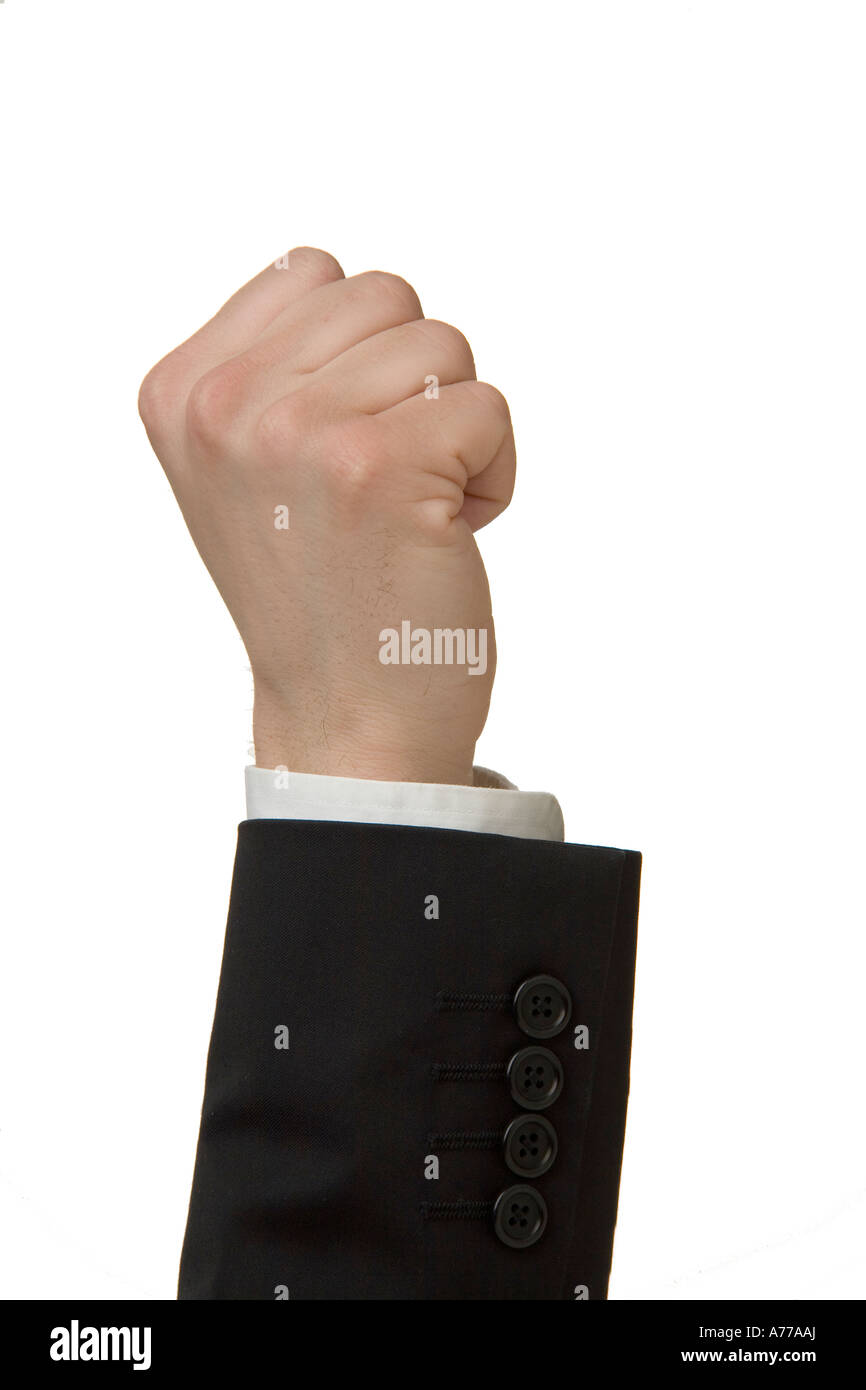 Hand forming a fist tense angry hit aggression Stock Photo - Alamy