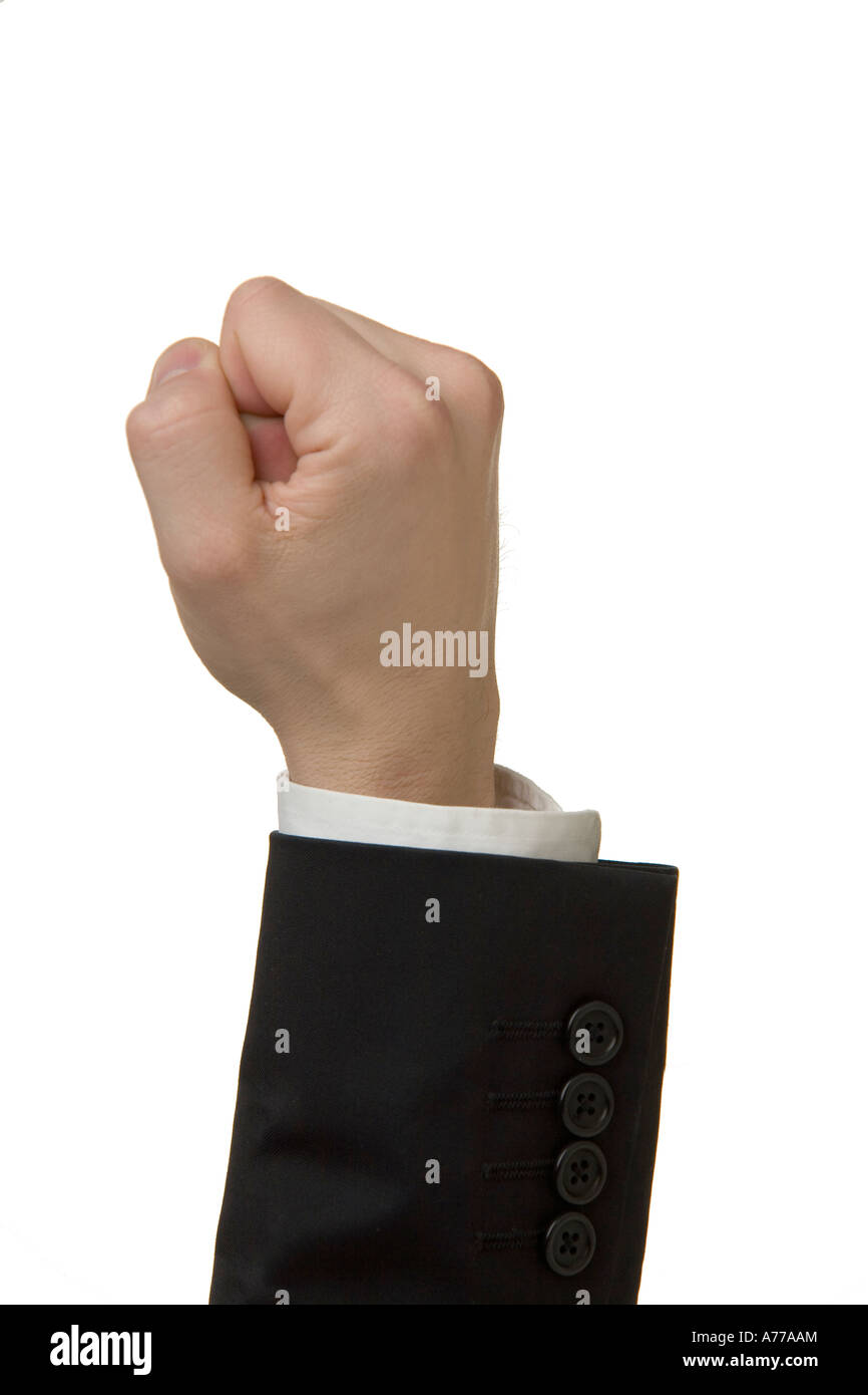 Hand forming a fist tense angry hit aggression Stock Photo - Alamy