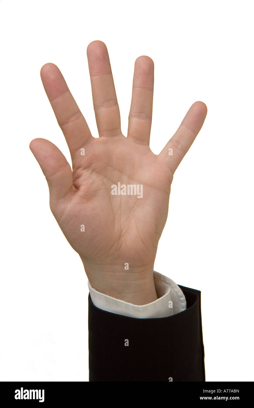 Hand and open palm Stock Photo - Alamy