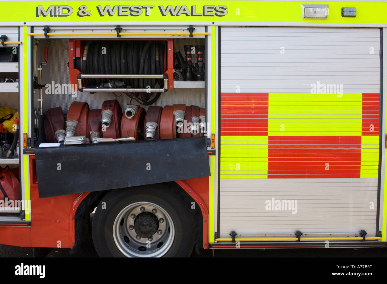 Mid and west wales fire service emergency rescue equipment on tender ...