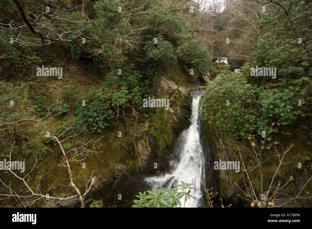 The Mynach Falls Devil's Bridge near Aberystwyth Ceredigion Wales Stock ...