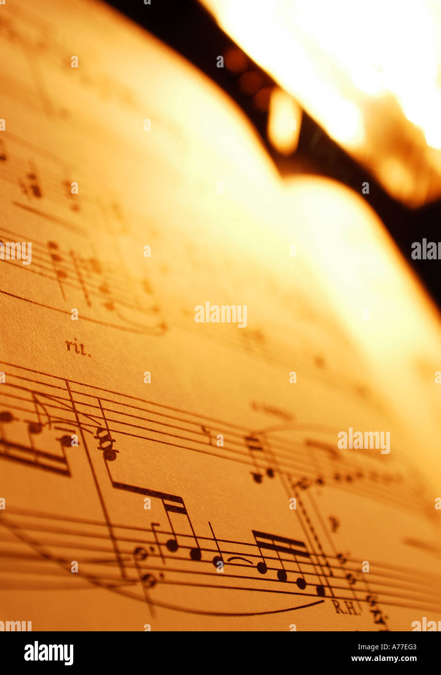 Music sheet. Picture by Patrick Steel patricksteel Stock Photo - Alamy