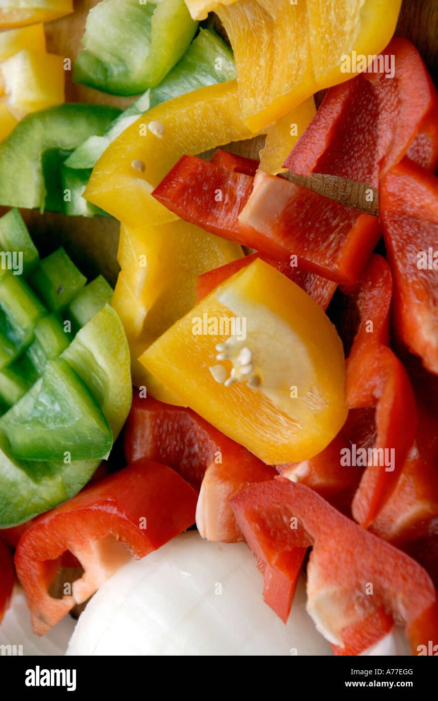 Chopped capsicum and onions hi-res stock photography and images - Alamy