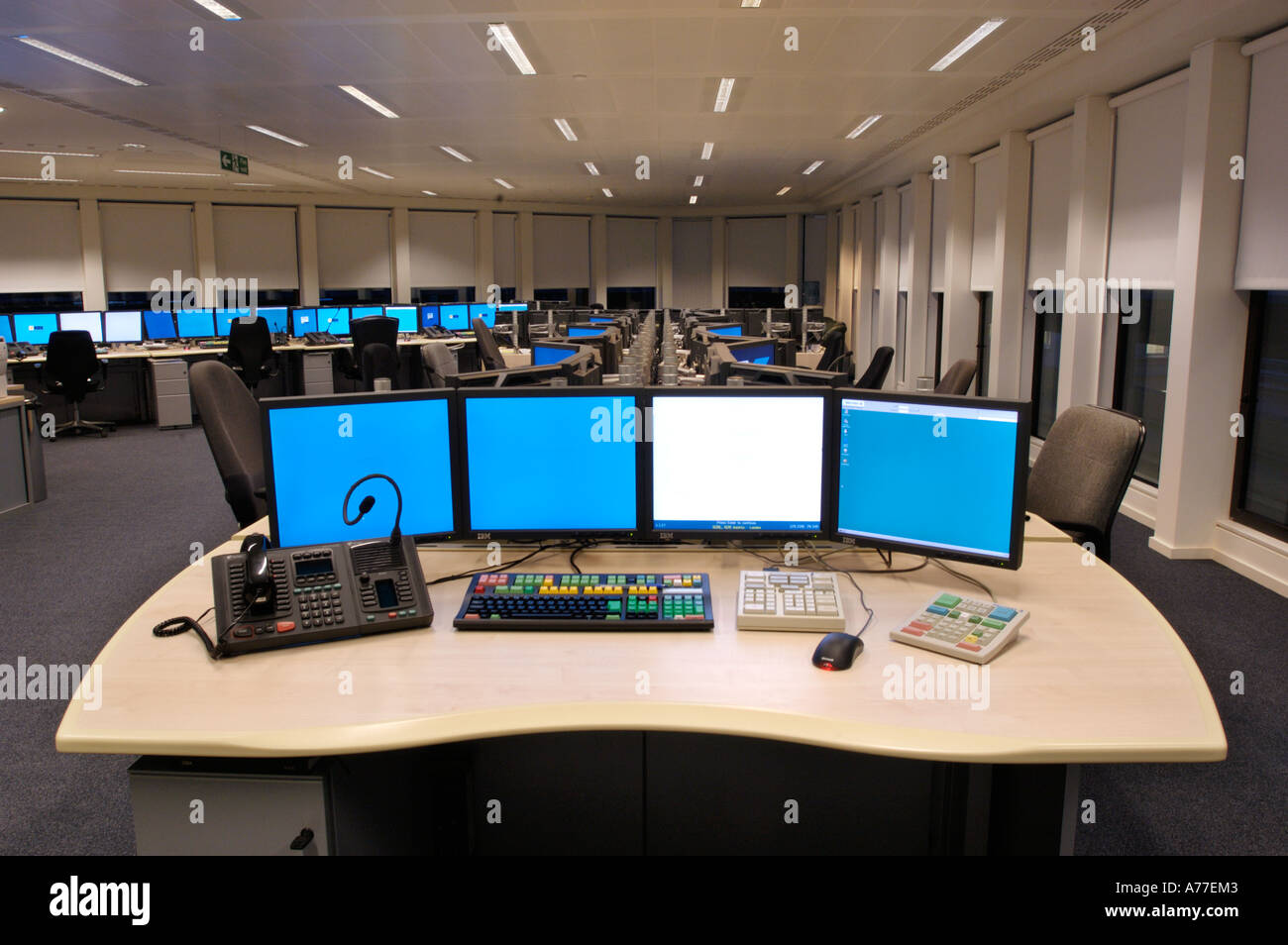 Office interior and dealing room Stock Photo - Alamy