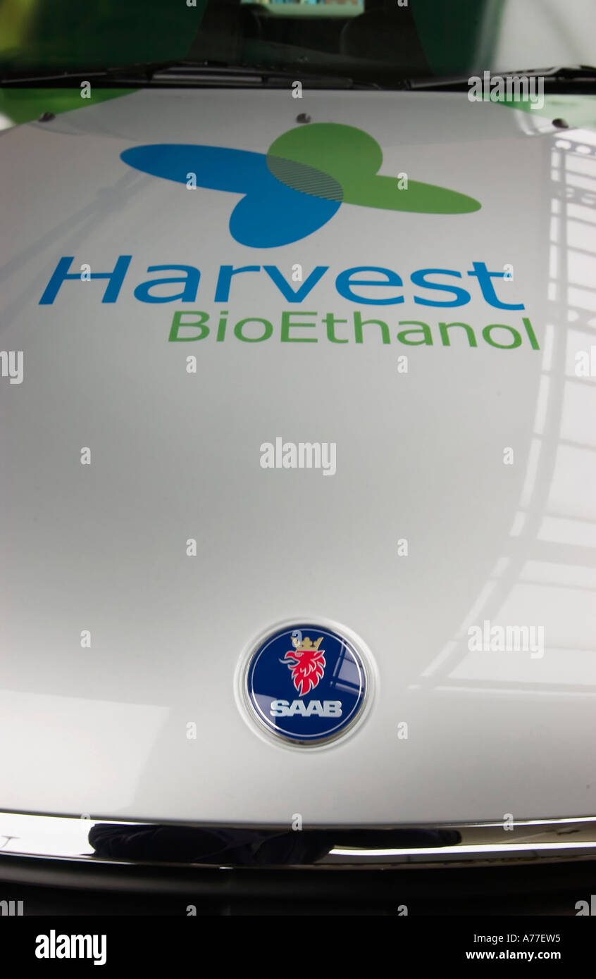 Saab BioEthanol Car at Morrisons Supermarket Filling Pumps, Norwich ...