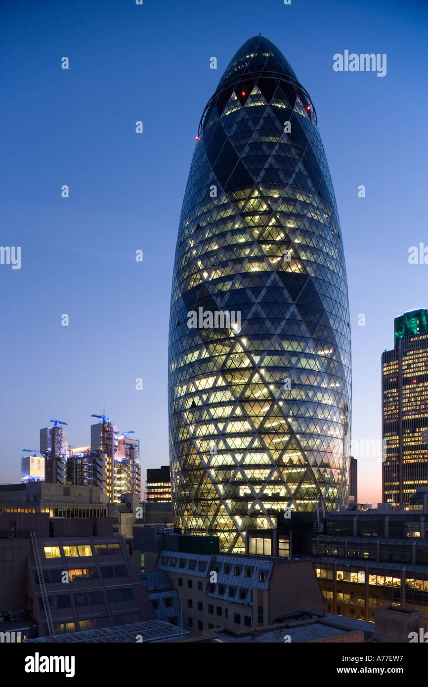 Swiss Re Building City of London England Stock Photo - Alamy