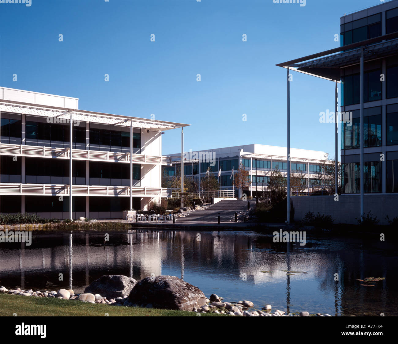 Contemporary offices exterior Thames Valley Park Reading Berkshire ...