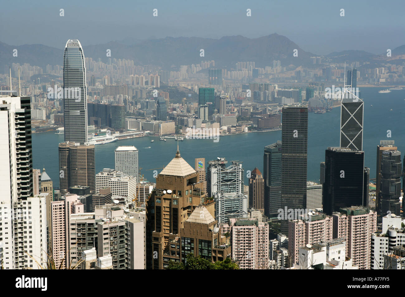 Hongkong skyline from peak hi-res stock photography and images - Alamy