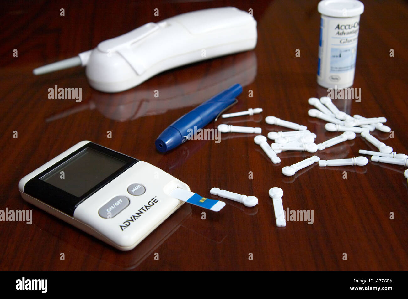 Home Glucose Measurement Kit Stock Photo - Alamy