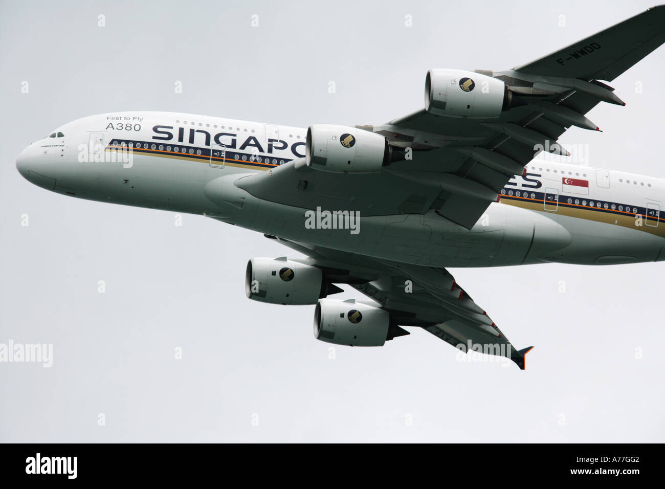 Airbus A380 with company design of Singapore Airlines which will be the ...
