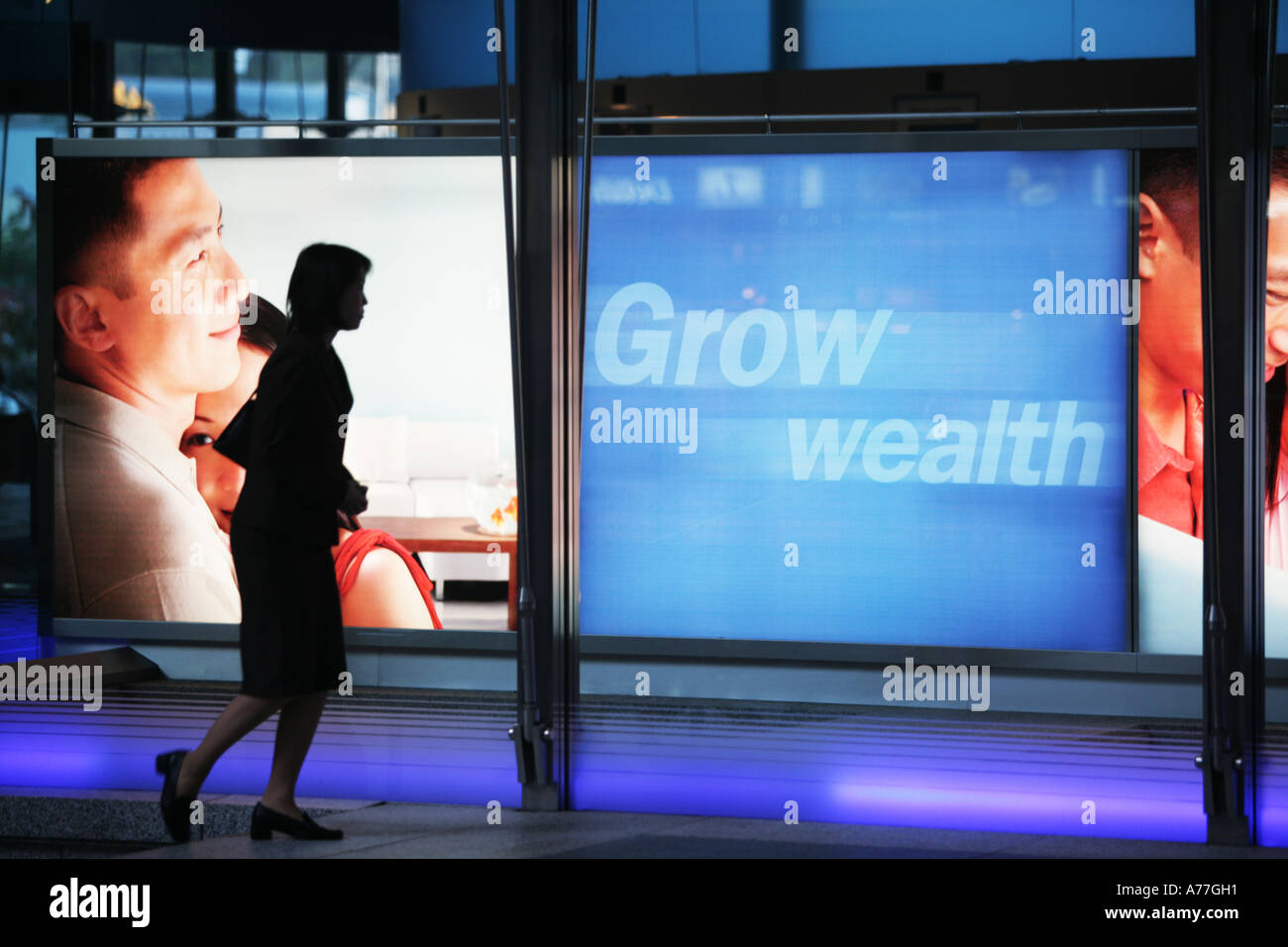 SGP Singapore Central Business District Raffles Place Shopwindow of a ...
